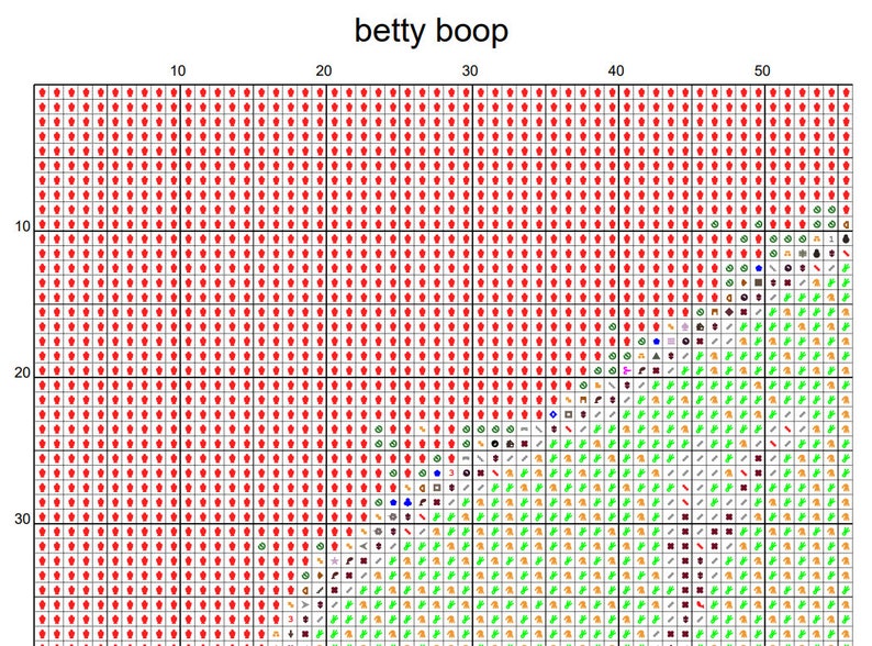 Christmas Betty Boop. Cross Stitch 118w X 287h Stitches. PDF Download ...