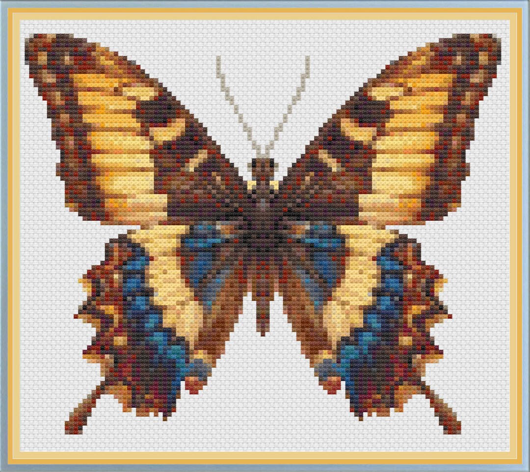A Butterfly (5). A Medium Counter Cross Stitch. PDF Download Pattern ...