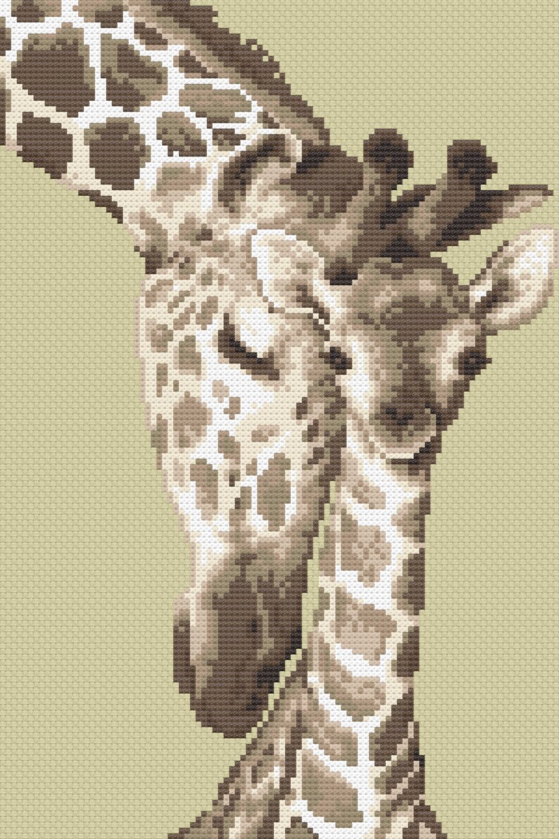 Mother Giraffe With Baby. Medium Cross Stitch. PDF Download. Pattern ...