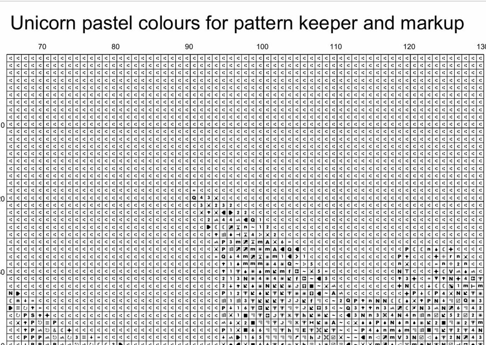 Watercolor, A Unicorn, With Pastel Colours. Large Cross Stitch. Pattern ...