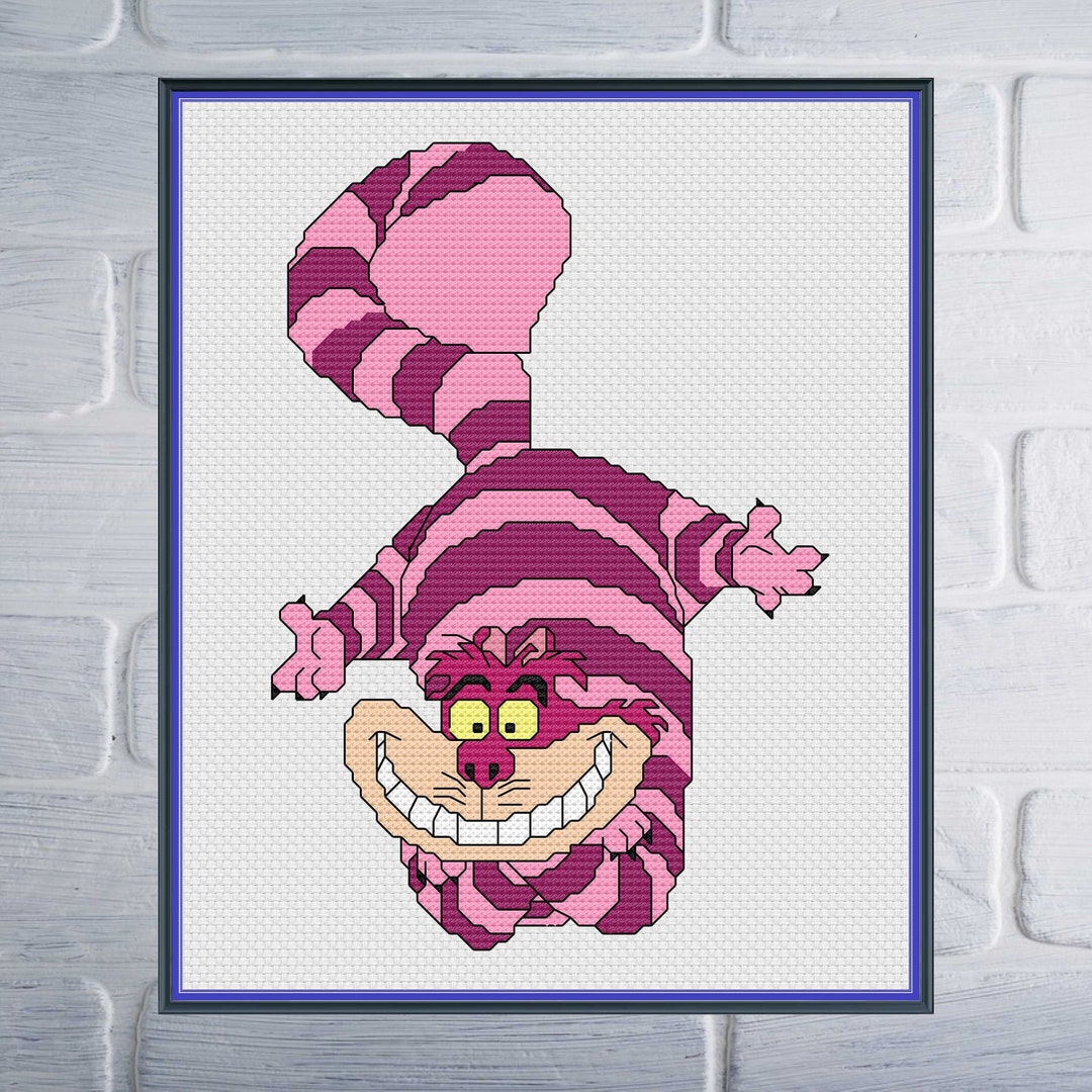 Cheshire Cat From Alice in Wonderland, Counter Cross Stitch. PDF ...