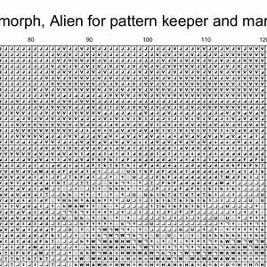Watercolor. Alien. Large Cross Stitch. Pattern Keeper/markup Compatible ...