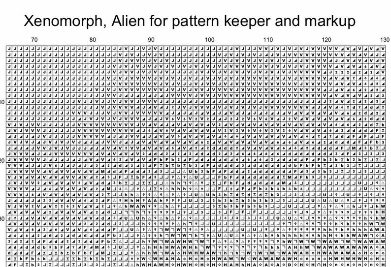 Watercolor. Alien. Large Cross Stitch. Pattern Keeper/markup Compatible ...
