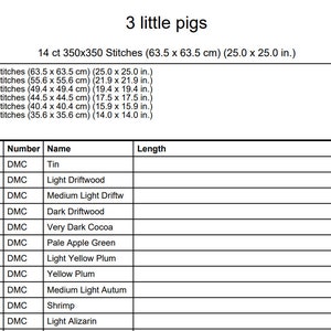 3 Little Pigs. A Large Counter Cross Stitch. PDF Download Pattern ...