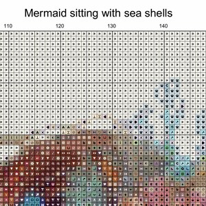 Watercolor Mermaid. Large Cross Stitch. PDF Download Pattern/charts ...