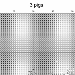 3 Little Pigs. A Large Counter Cross Stitch. PDF Download Pattern ...