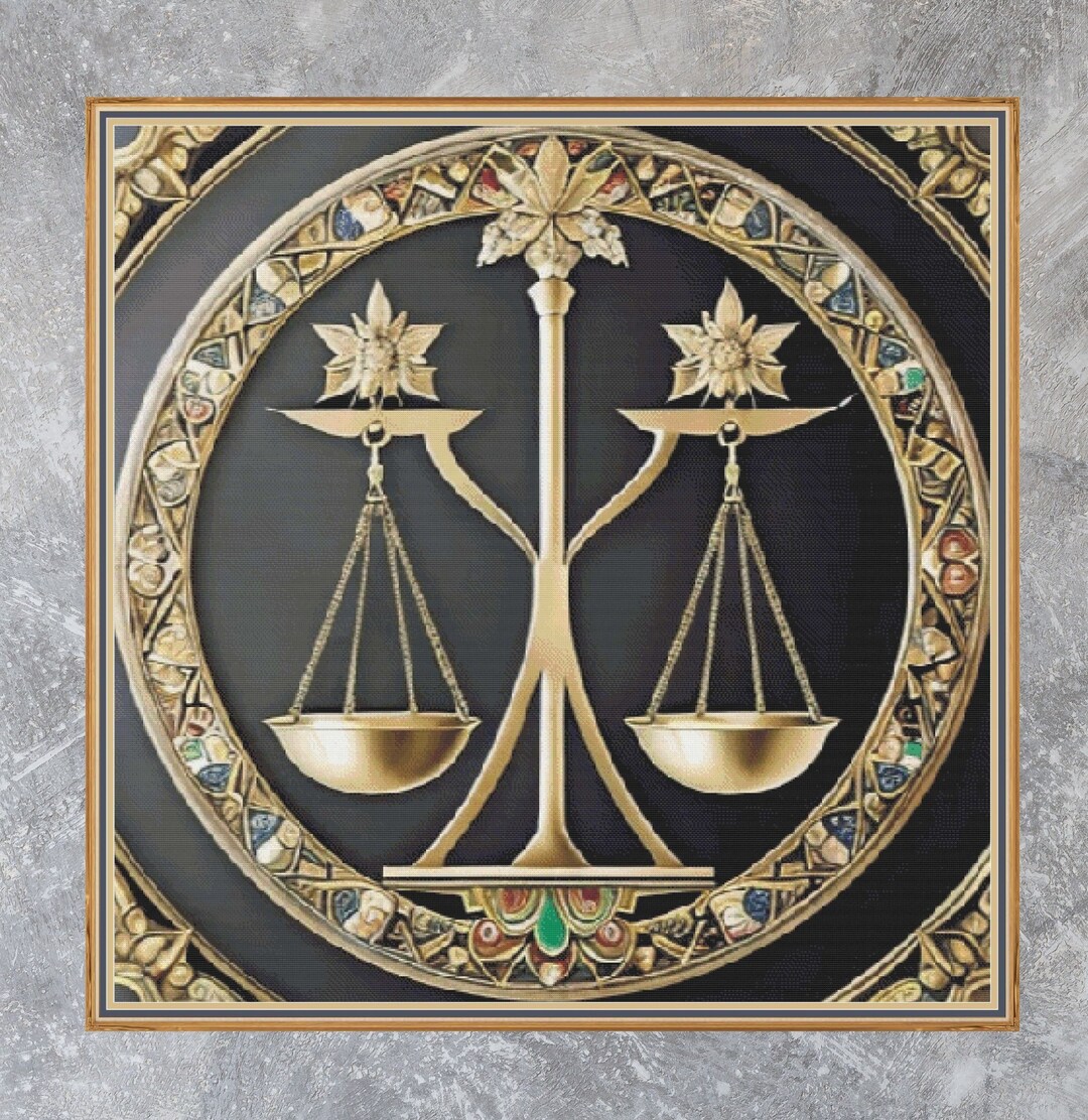 Libra Counter Cross Stitch. PDF Download Pattern/charts. DMC Threads. Needlework. - Etsy