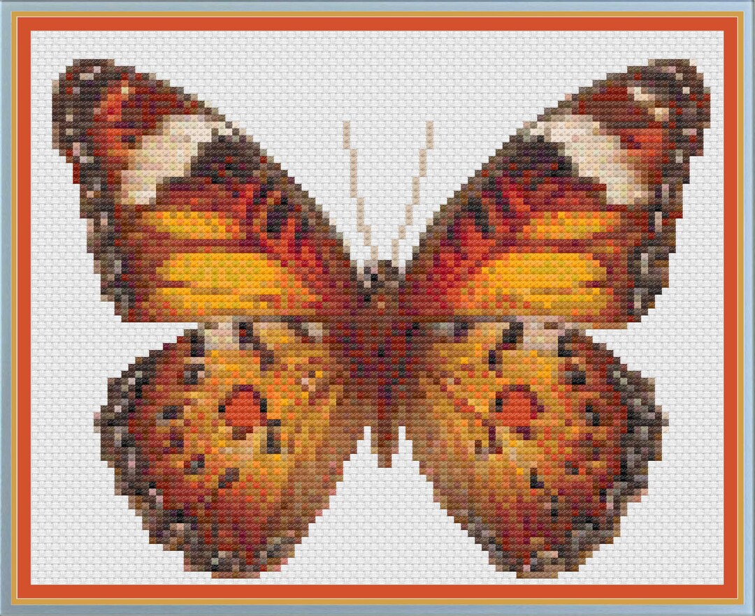 A Butterfly (1). A Medium Counter Cross Stitch. PDF Download Pattern ...