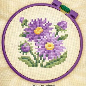 Aster, Mini/small Cross Stitch. Pattern Keeper/markup Compatible. DMC ...