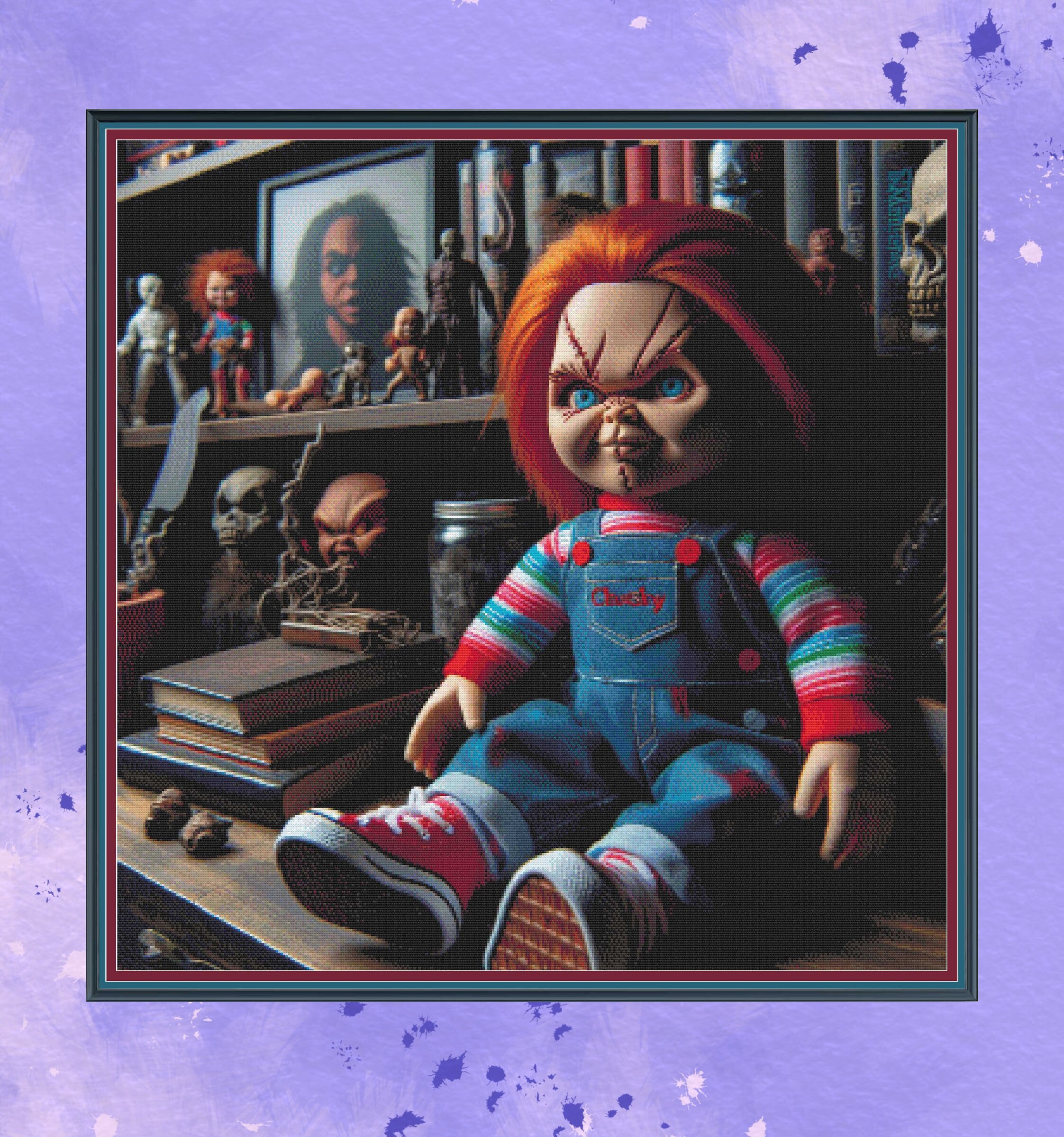 Chucky, Horror/thriller Movie. A Large Counter Cross Stitch. PDF ...