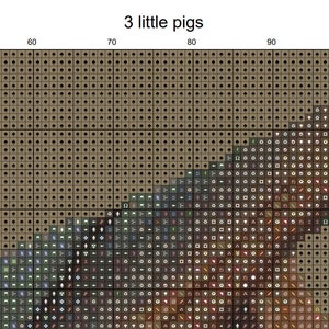 3 Little Pigs. A Large Counter Cross Stitch. PDF Download Pattern ...