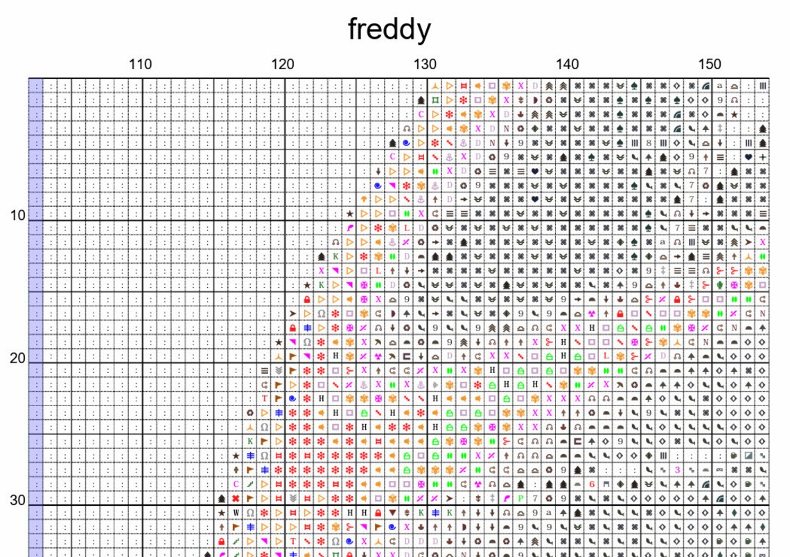 Freddy, Horror/thriller Movie. A Large Cross Stitch. PDF Download ...