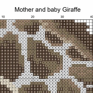 Mother Giraffe With Baby. Medium Cross Stitch. PDF Download. Pattern ...