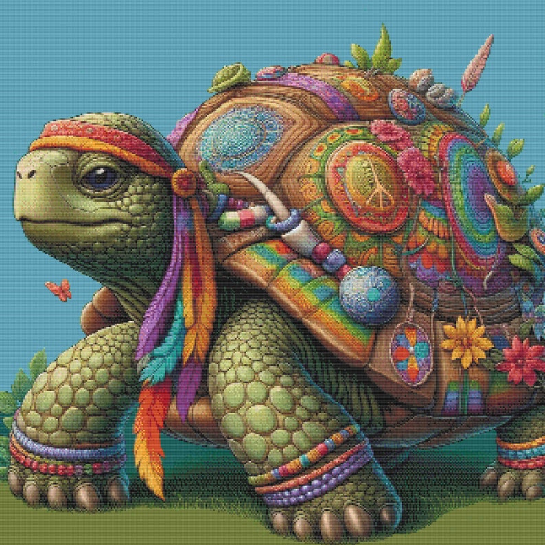 A Bundle of the Hippie Animal. All Are Large Counter Cross Patterns ...