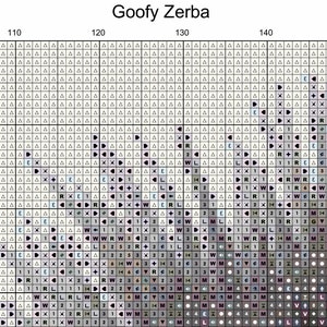 Watercolor, Goofy Zebra. Large Cross Stitch. PDF Download Pattern ...