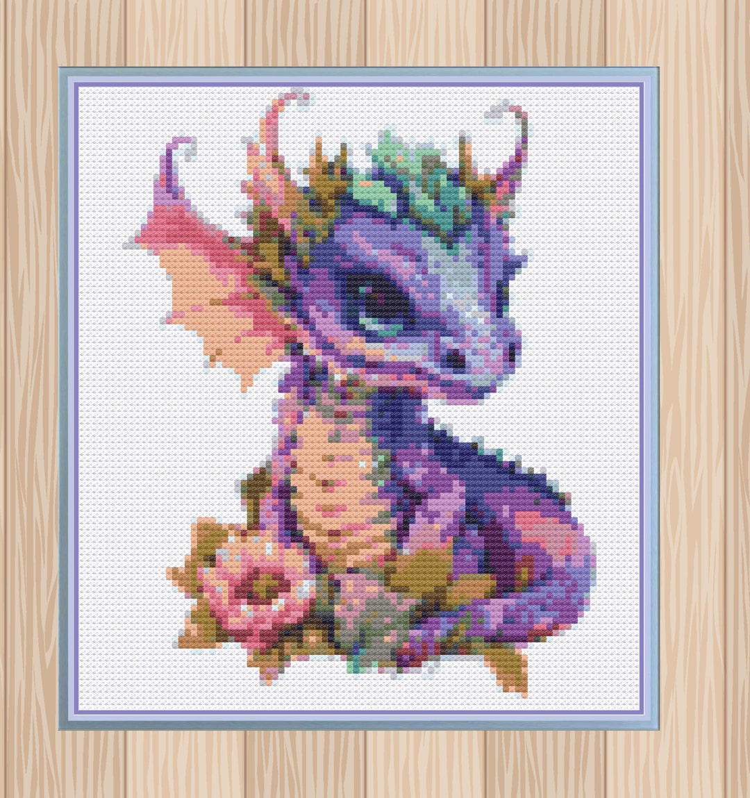 Small Purple Dragon. Cross Stitch Pattern. PDF Download Pattern/charts ...