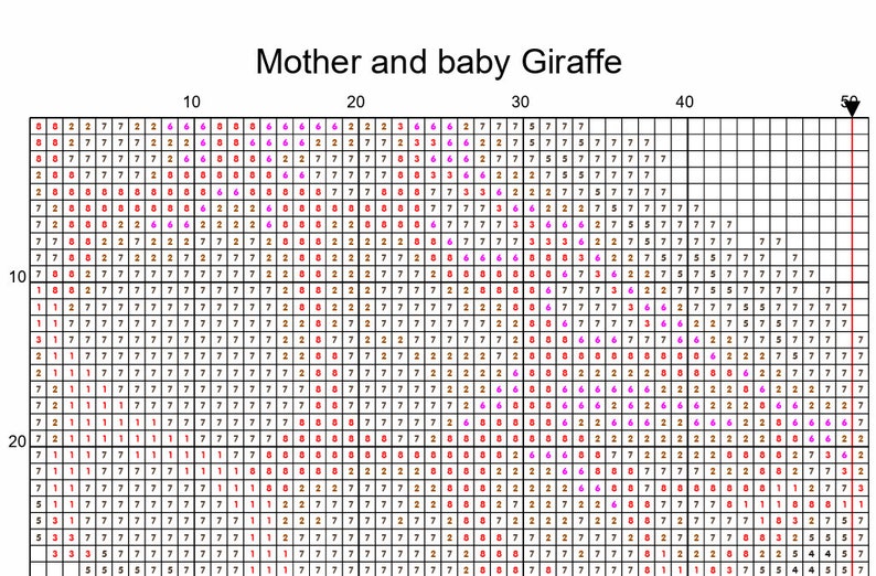 Mother Giraffe With Baby. Medium Cross Stitch. PDF Download. Pattern ...
