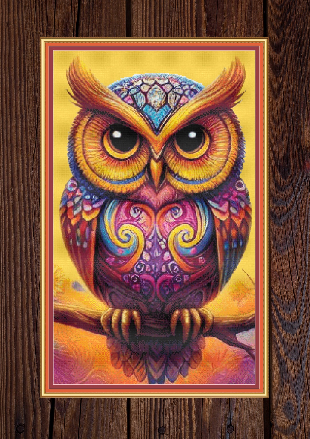 Watercolor, Summer Owl. Large Cross Stitch. PDF Download Pattern/charts ...