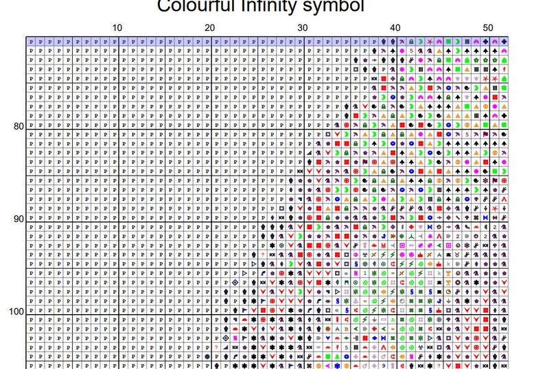 A Colourful Infinity Symbol With Flowers. Large Cross Stitch. PDF ...