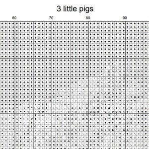 3 Little Pigs. A Large Counter Cross Stitch. PDF Download Pattern ...