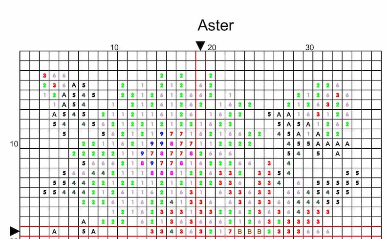 Aster, Mini/small Cross Stitch. Pattern Keeper/markup Compatible. DMC ...
