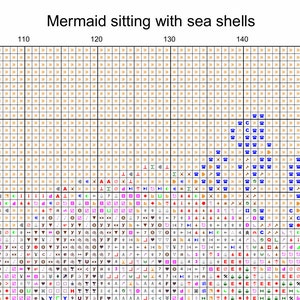 Watercolor Mermaid. Large Cross Stitch. PDF Download Pattern/charts ...