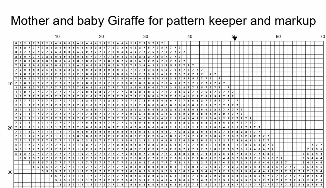 Mother Giraffe With Baby. Medium Cross Stitch. PDF Download. Pattern ...