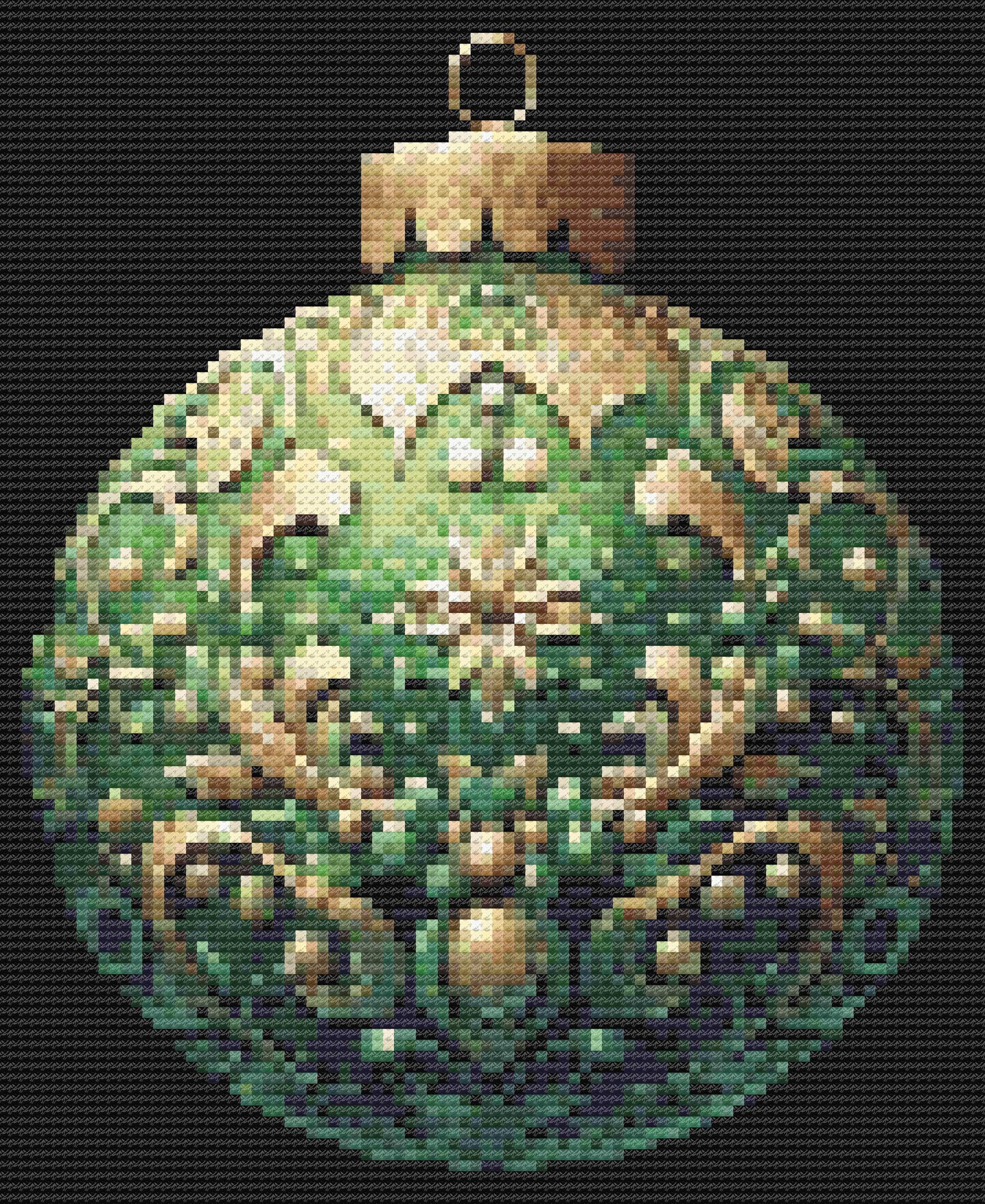 Green Baubles, Medium Cross Stitch, 90w X 110h Stitches. PDF Download ...