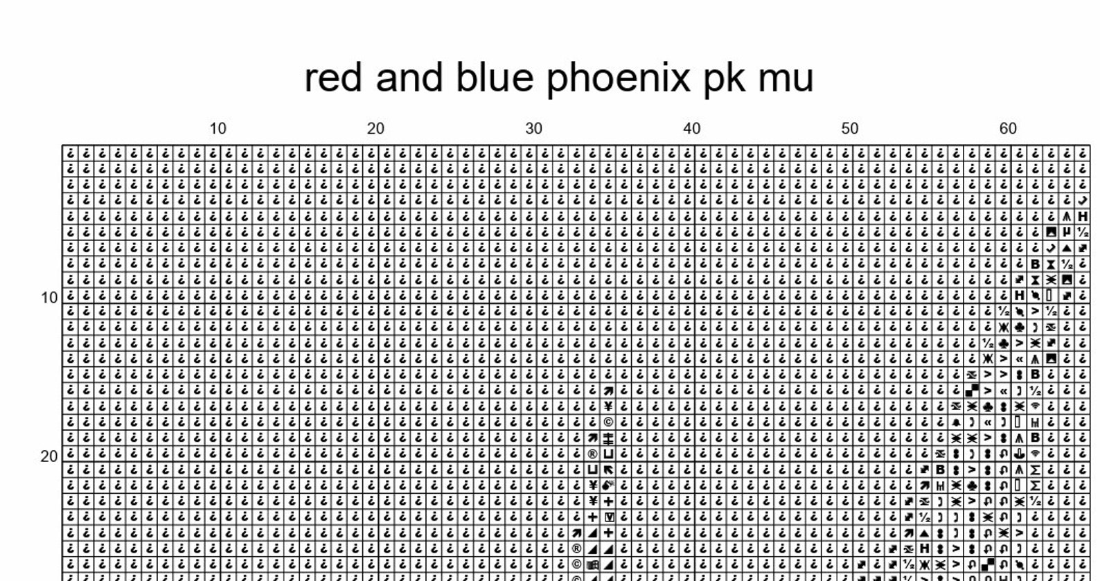 Red and Blue Phoenix. A Large Cross Stitch, 350w X 350h Stitches. PDF ...