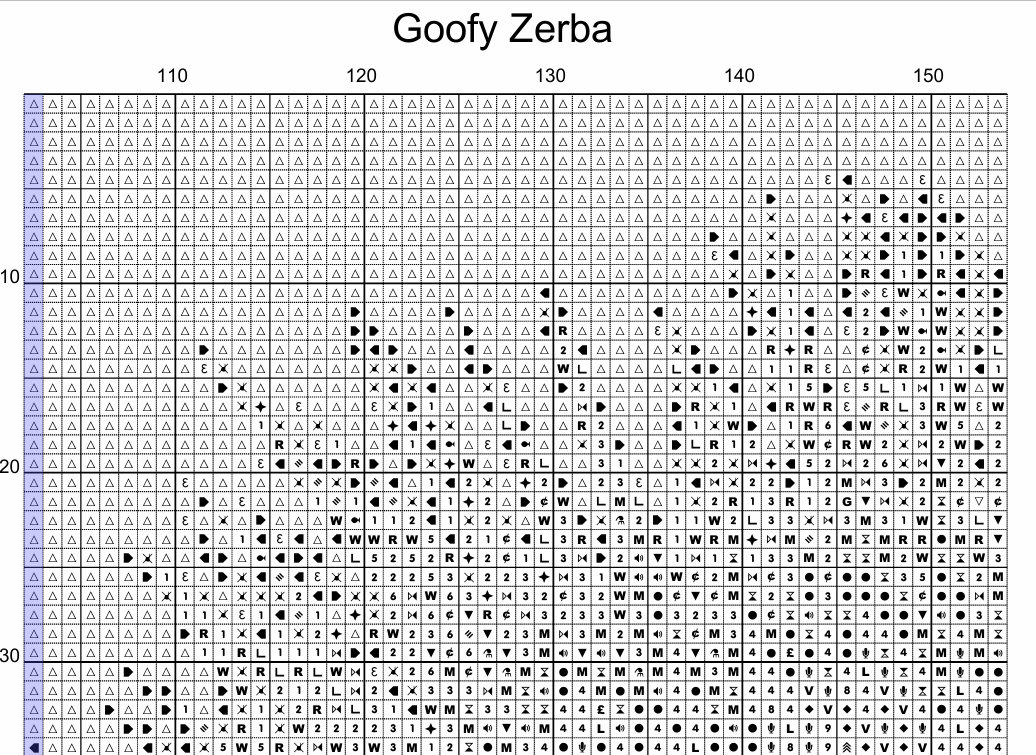 Watercolor, Goofy Zebra. Large Cross Stitch. PDF Download Pattern ...