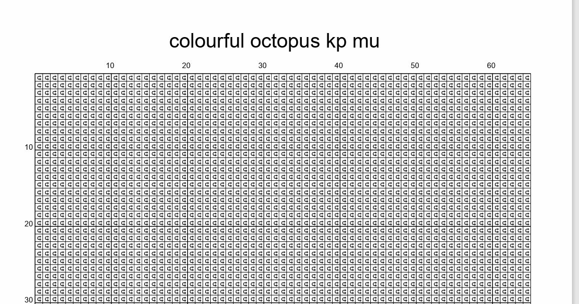 Colourful Octopus, Large Counter Cross Stitch. PDF Download Pattern ...