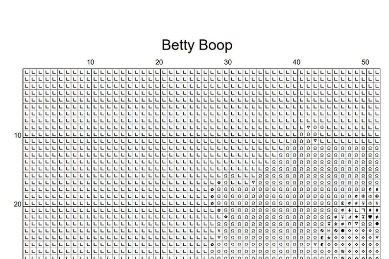 Betty Boop in a Red Dress. Medium Cross Stitch. PDF Download Pattern ...