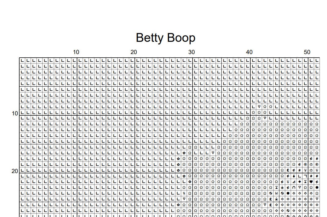 Betty Boop in a Red Dress. Medium Cross Stitch. PDF Download Pattern ...