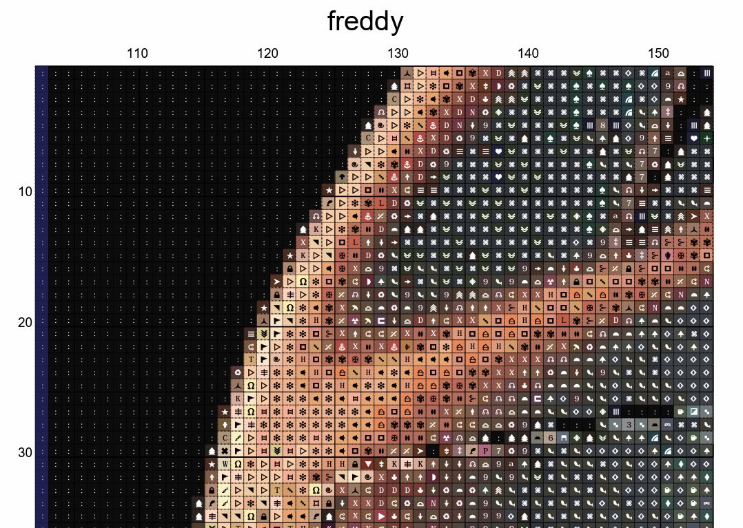 Freddy, Horror/thriller Movie. A Large Cross Stitch. PDF Download ...