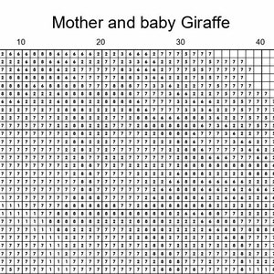 Mother Giraffe With Baby. Medium Cross Stitch. PDF Download. Pattern ...