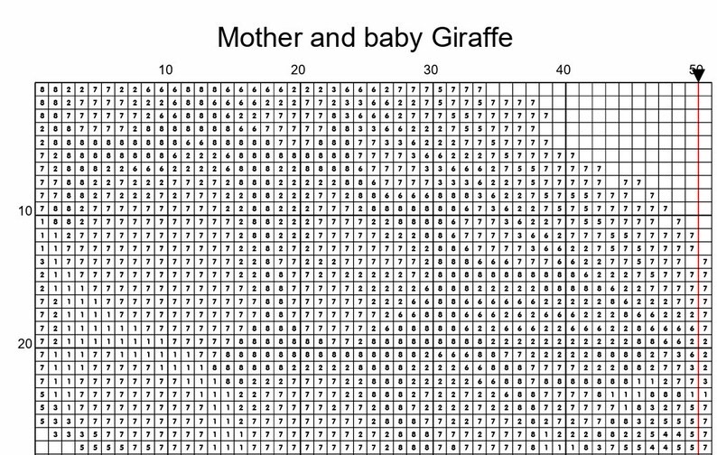 Mother Giraffe With Baby. Medium Cross Stitch. PDF Download. Pattern ...