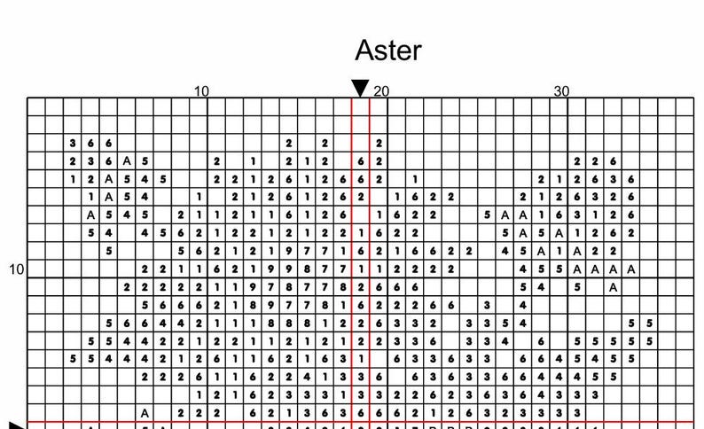 Aster, Mini/small Cross Stitch. Pattern Keeper/markup Compatible. DMC ...
