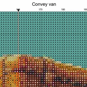 Watercolor, Covey Van. Large Cross Stitch. PDF Download Pattern/charts ...