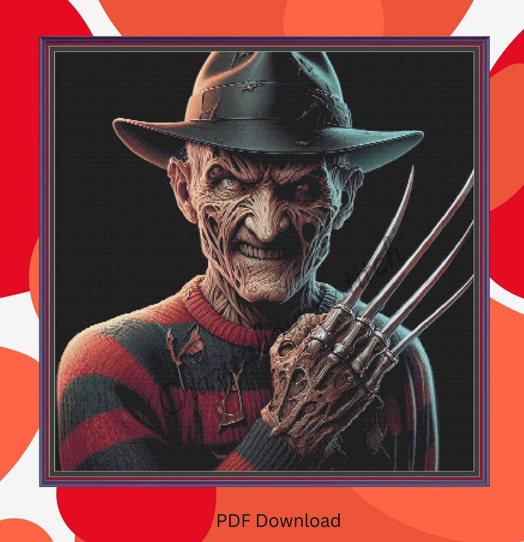 Freddy, Horror/thriller Movie. A Large Cross Stitch. PDF Download ...