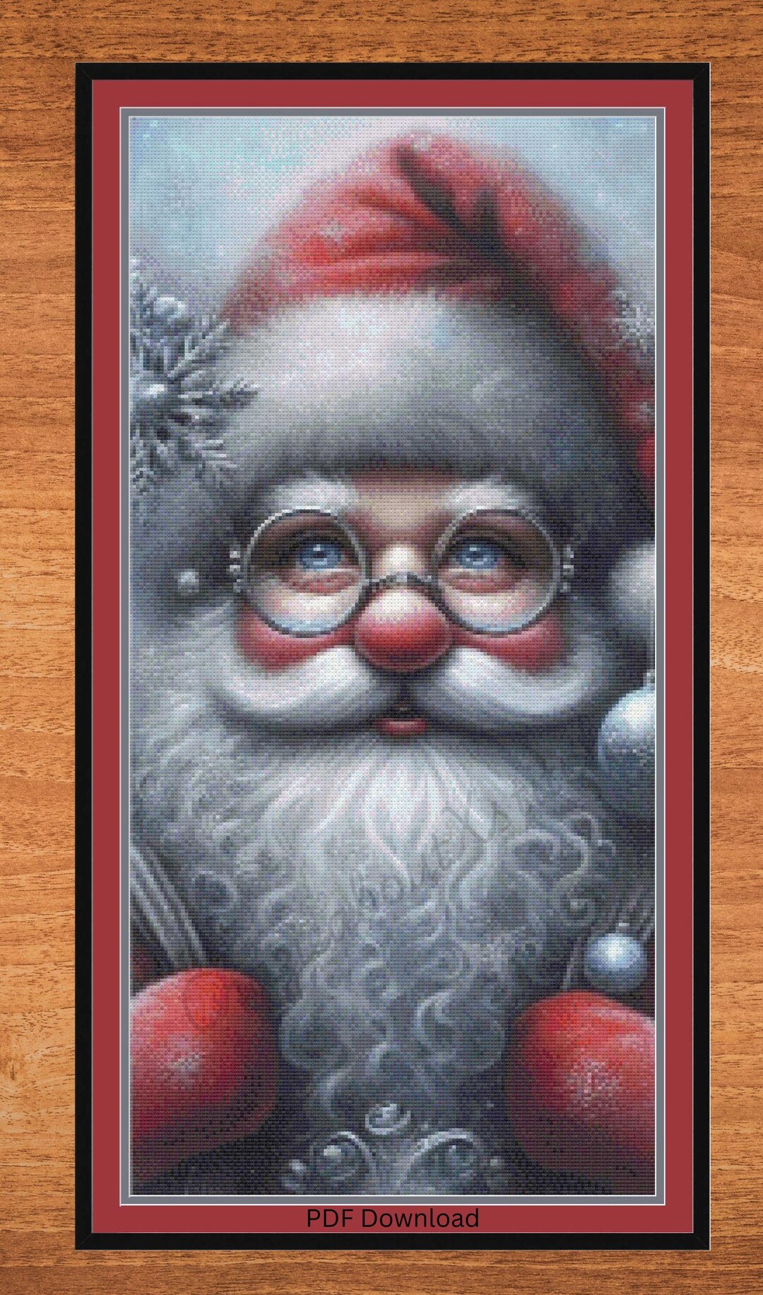 Watercolour Santa. Medium Cross Stitch. Pattern Keeper/markup ...