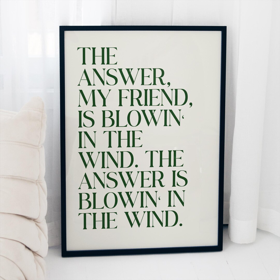 Customizable Lyrics Quote Poster Print Personalized Sizes & Frames ...