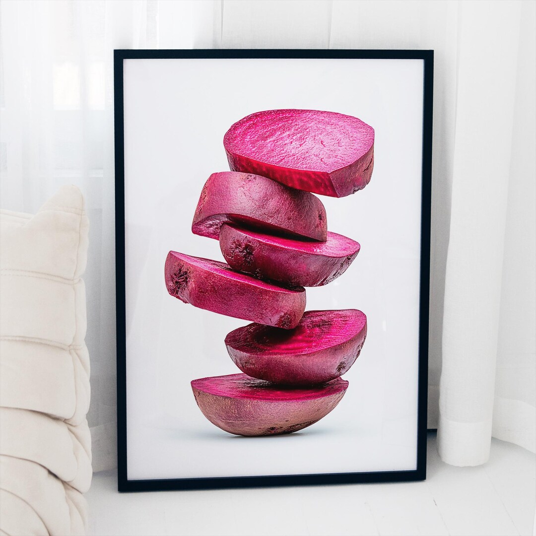 Beautiful Beetroot Slice Art Print Vibrant Kitchen Decor Modern Home ...