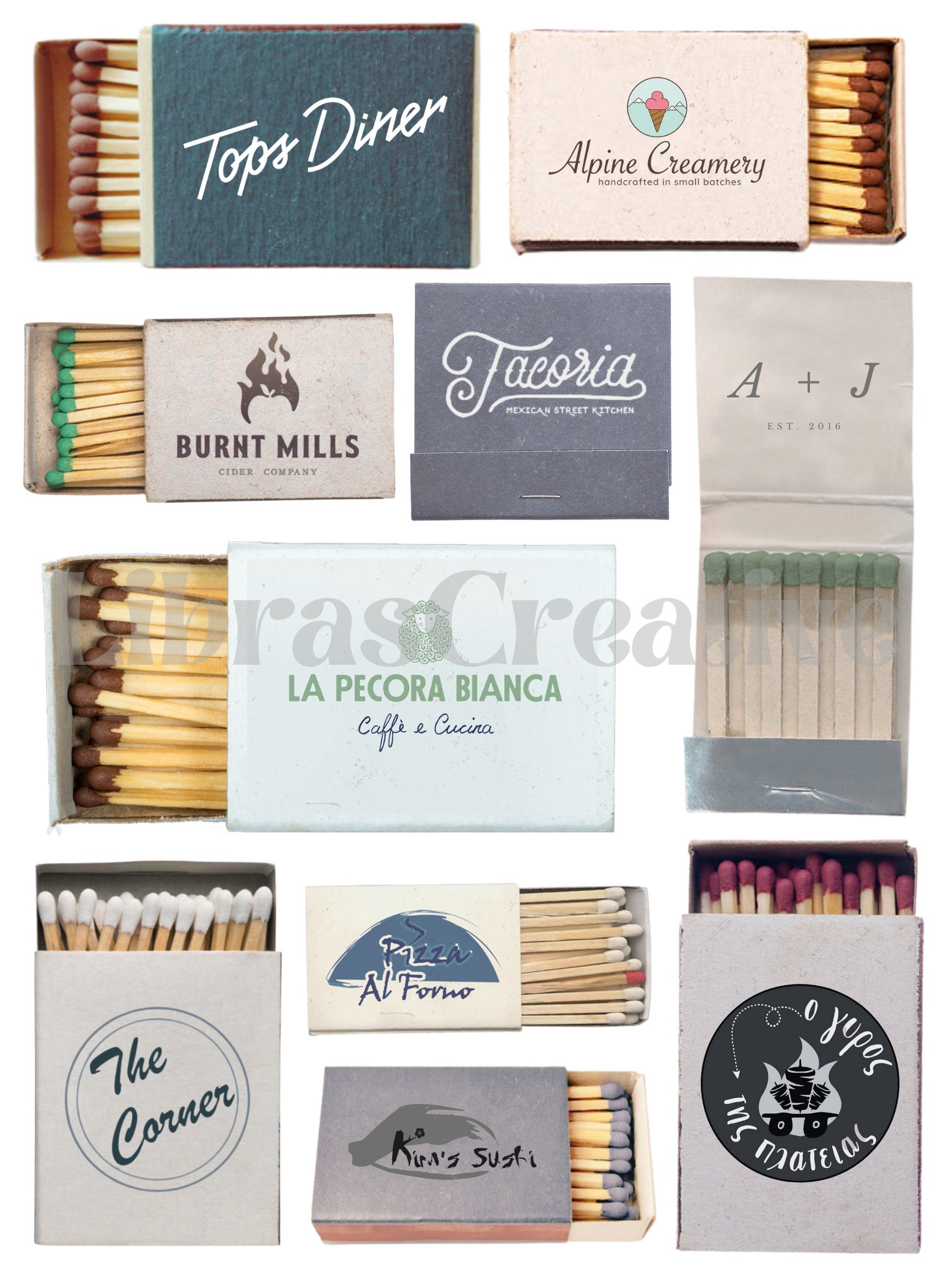 Custom Designed Matchbook Poster Print Digital Download Vertical ...