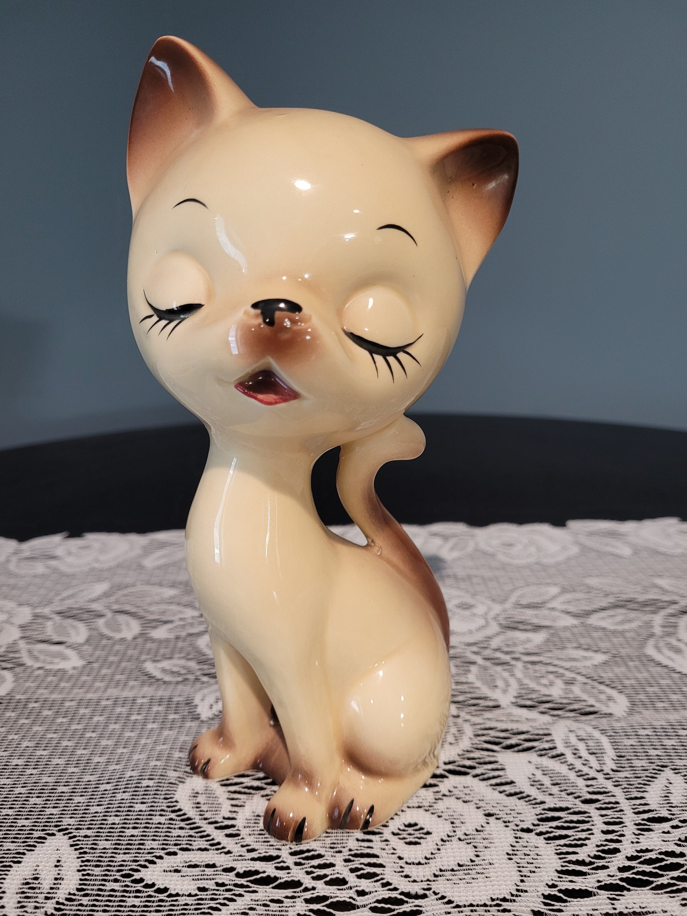 Vintage Siamese Kitty Statue - Etsy