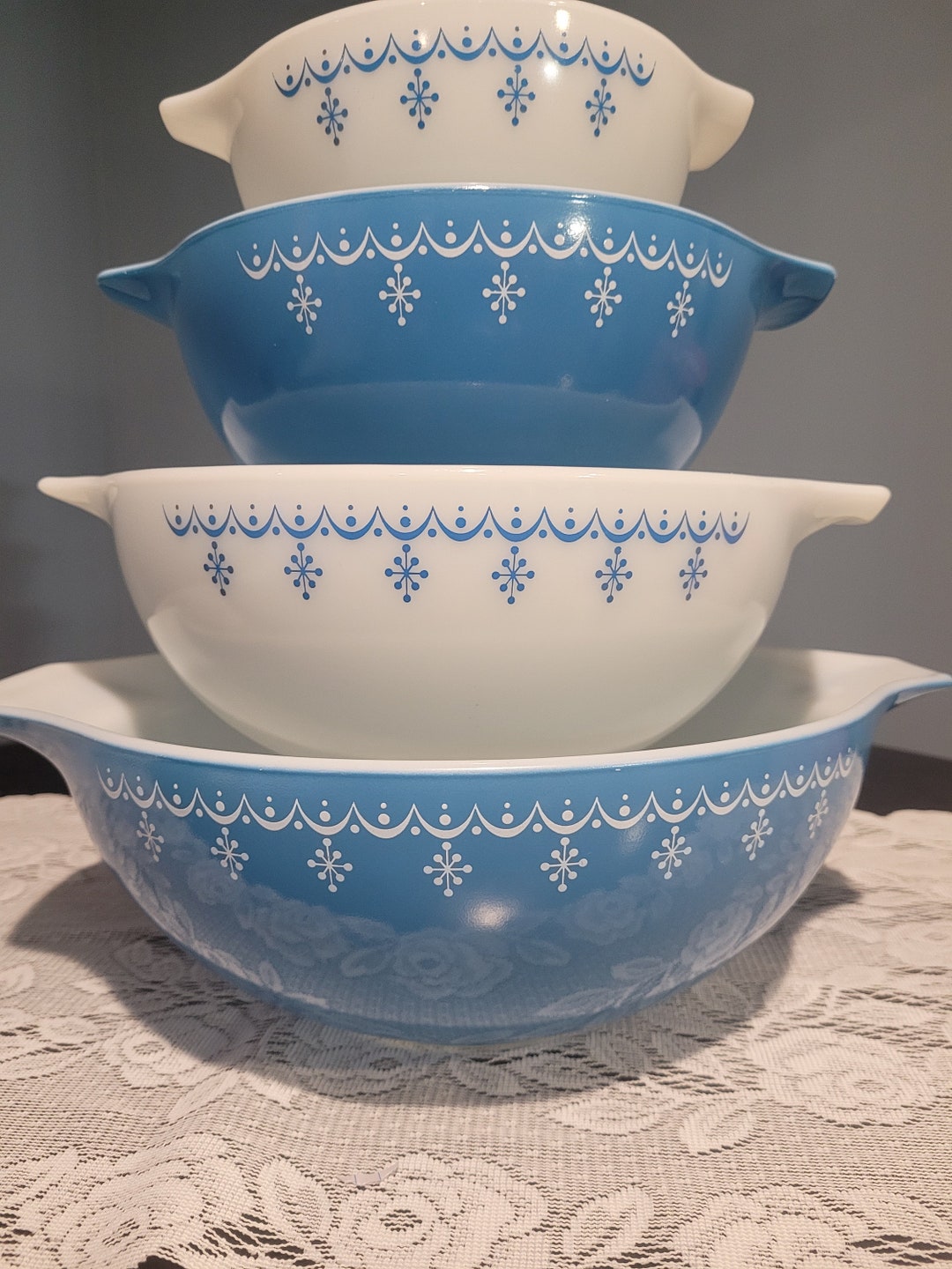 Pyrex Snowflake Garland Cinderella Bowls - Etsy