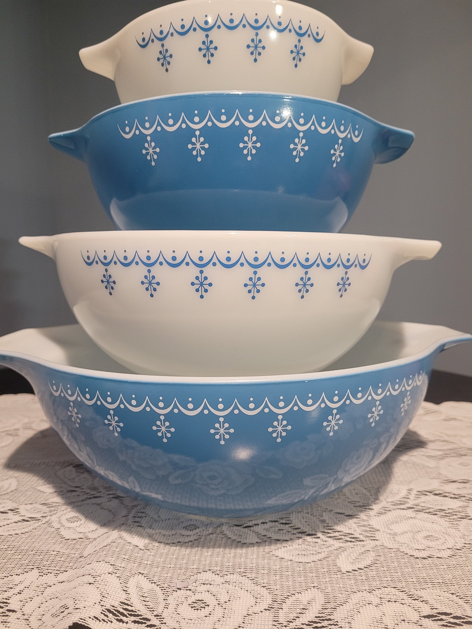 Pyrex Snowflake Garland Cinderella Bowls - Etsy