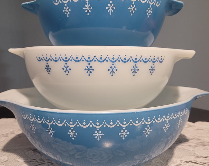 Pyrex Snowflake Garland Cinderella Bowls - Etsy