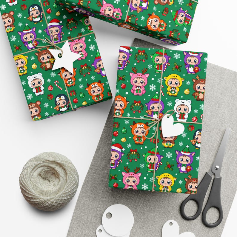 Colorful Labubu Inspired Holiday Gift Wrap Papers for All Occasions ...