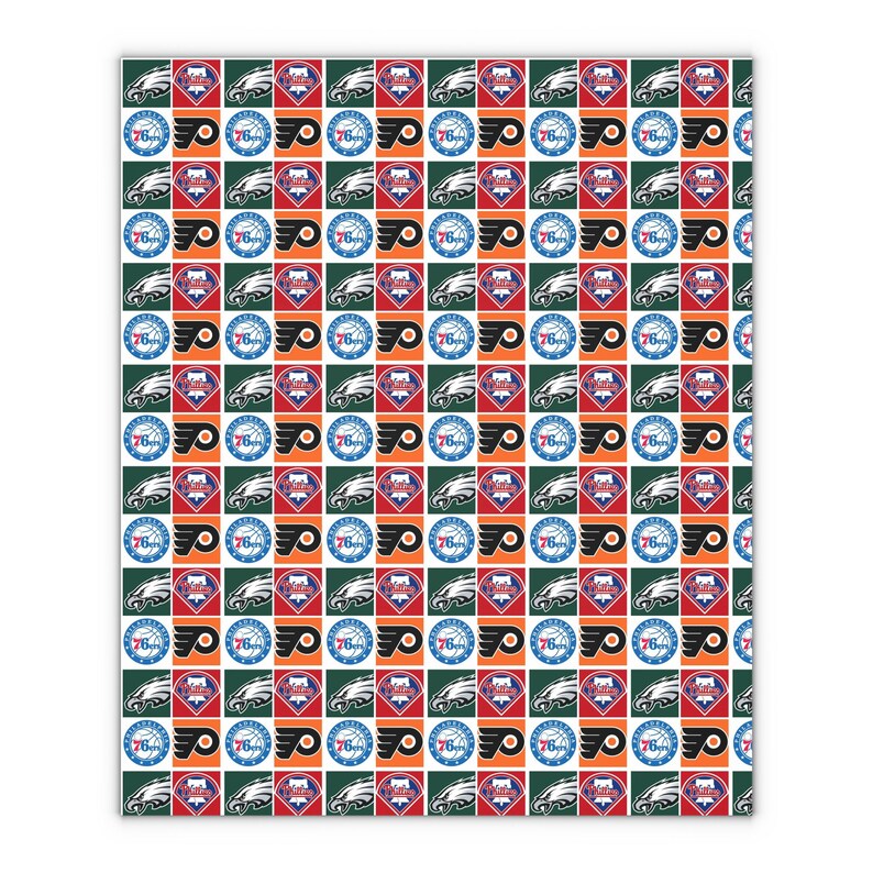 Philly Sports Team Gift Wrapping Paper, Philadelphia Perfect for ...