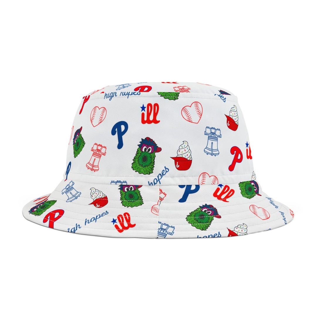 Philadelphia Phillies Bucket Hat With Fun Patterns, Philly Summer Hat ...